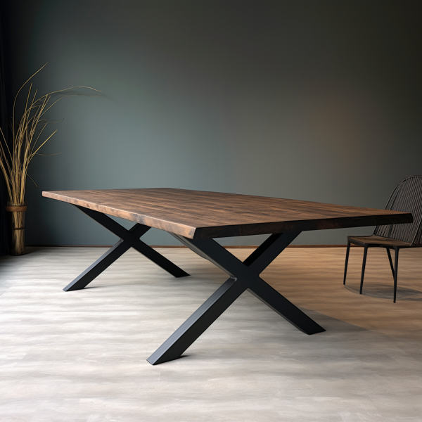Walnut Dining Table - X Leg - Wooden Dining Tables
